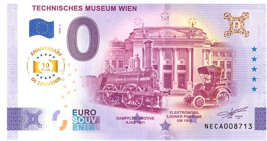 ANK.Nr. Technisches Museum Wien 0 Euro Schein 2025-2 Anniversary ...