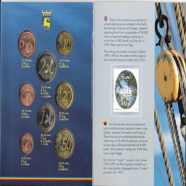 Finnland 2006 Aland Euro KMS Kursmünzensatz Finland BU set Åland Inseln ...
