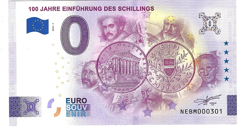 ANK.Nr.89 100 Jahre Schilling 0 Euro Schein 2024-5 | Österreich | 0 ...
