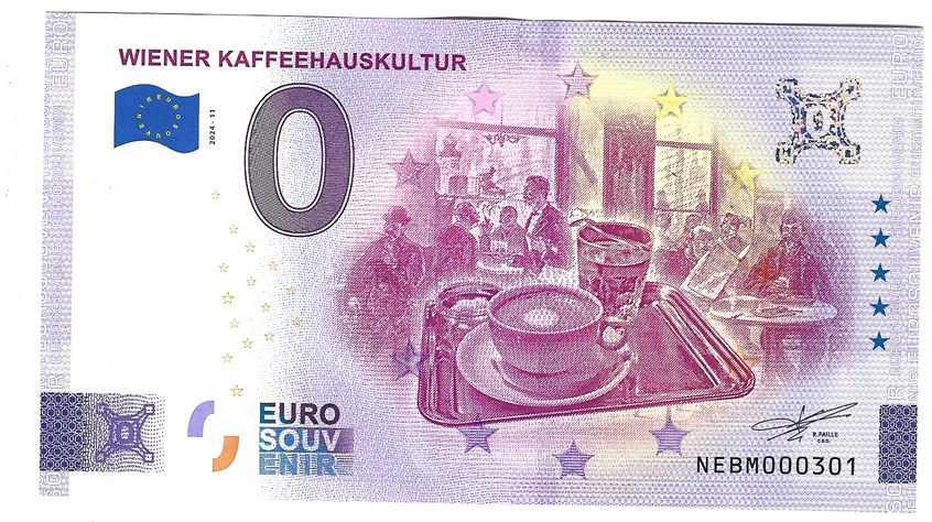 ANK.Nr.95 Wiener Kaffeehauskultur 0 Euro Schein 2024-11 | Österreich ...
