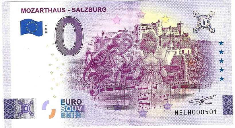 ANK.Nr.98 Mozarthaus Salzburg 0 Euro Schein 2024-6 | Österreich | 0 ...