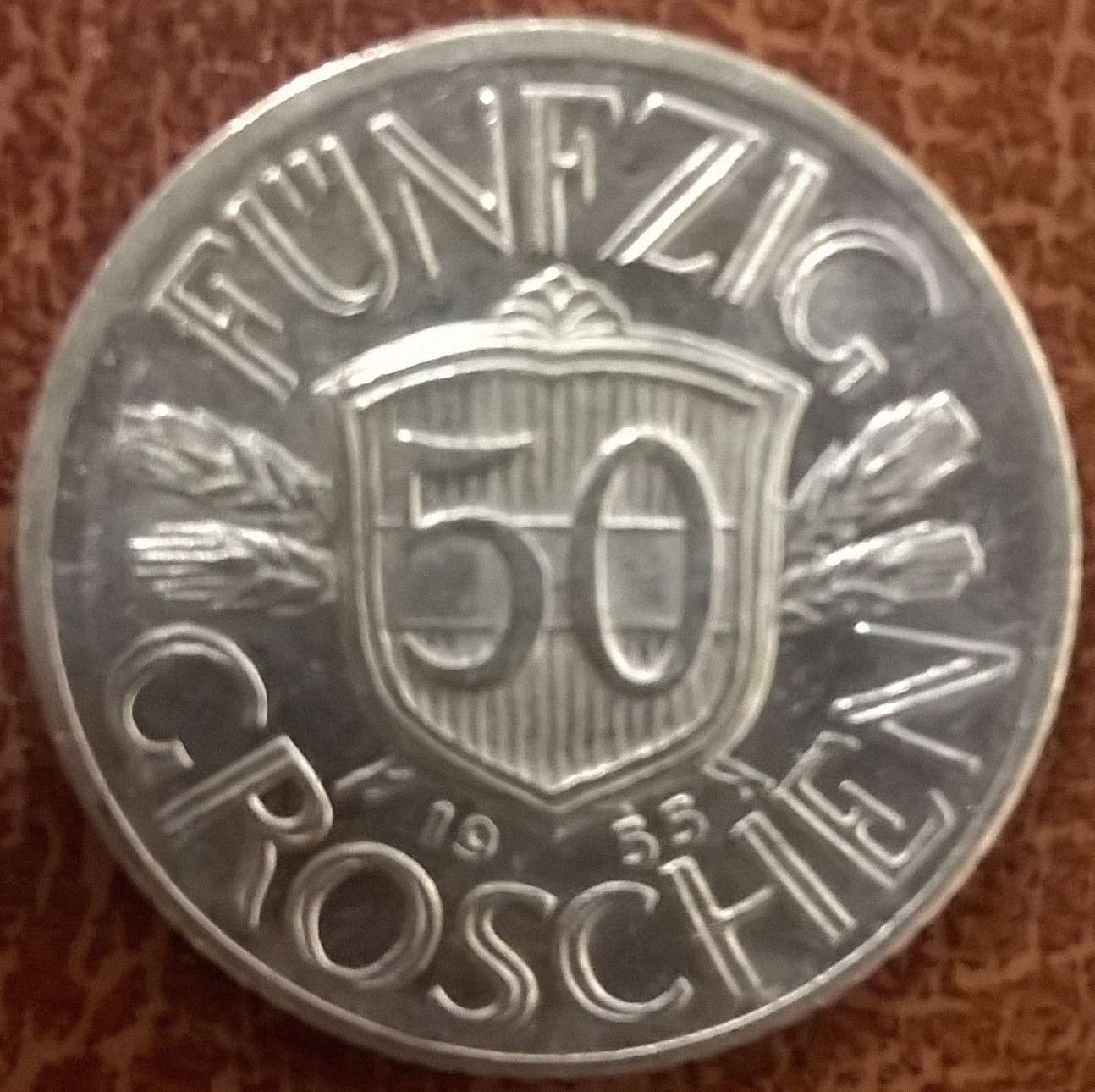 50 Groschen 1955 ALU ANK Nr.17 | 50 Groschen Alu - 2.Rep. | Münzen 2 ...