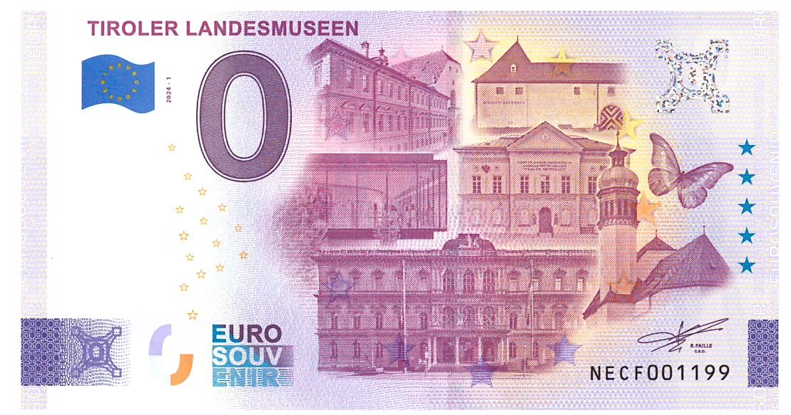 ANK.Nr.103 Tiroler Landesmuseum 0 Euro Schein 2024-1 | Österreich | 0 ...