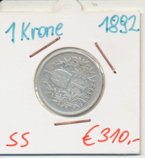 1 Krone 1892 | 1 Krone | Franz Joseph I. Kronenwährung ab 1892 | Münzen ...