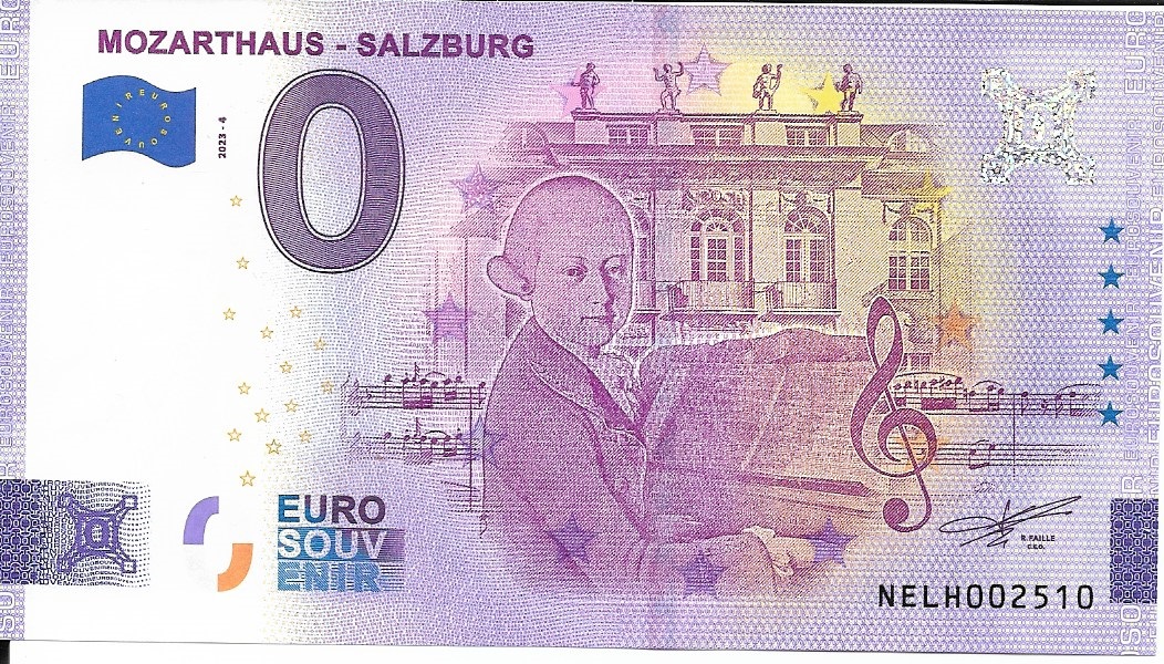 ANK.Nr.71 Mozarthaus Salzburg 0 Euro Schein 2023-4 | Österreich | 0 ...