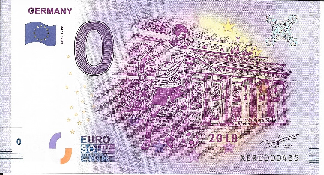 Germany Fußball-WM 2018 Teilnehmer - Unc 0 Euro Schein 2018-3-DE ...
