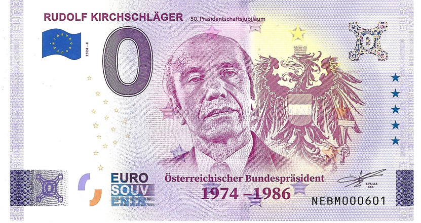 ANK.Nr. Rudolf Kirschsschläger 0 Euro Schein 2024-4 | Österreich | 0 ...