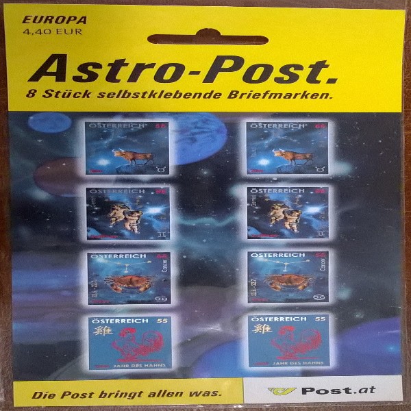 ASTRO-POST STERNZEICHEN ASTRO SET KOMPLETT ** 32 Marken zu 55 Cent ...